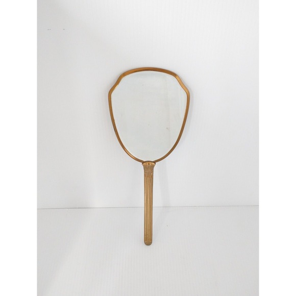 Bath | Vintage Beautiful Hand Vanity Mirror Art Deco Gold Tone Dresser ...
